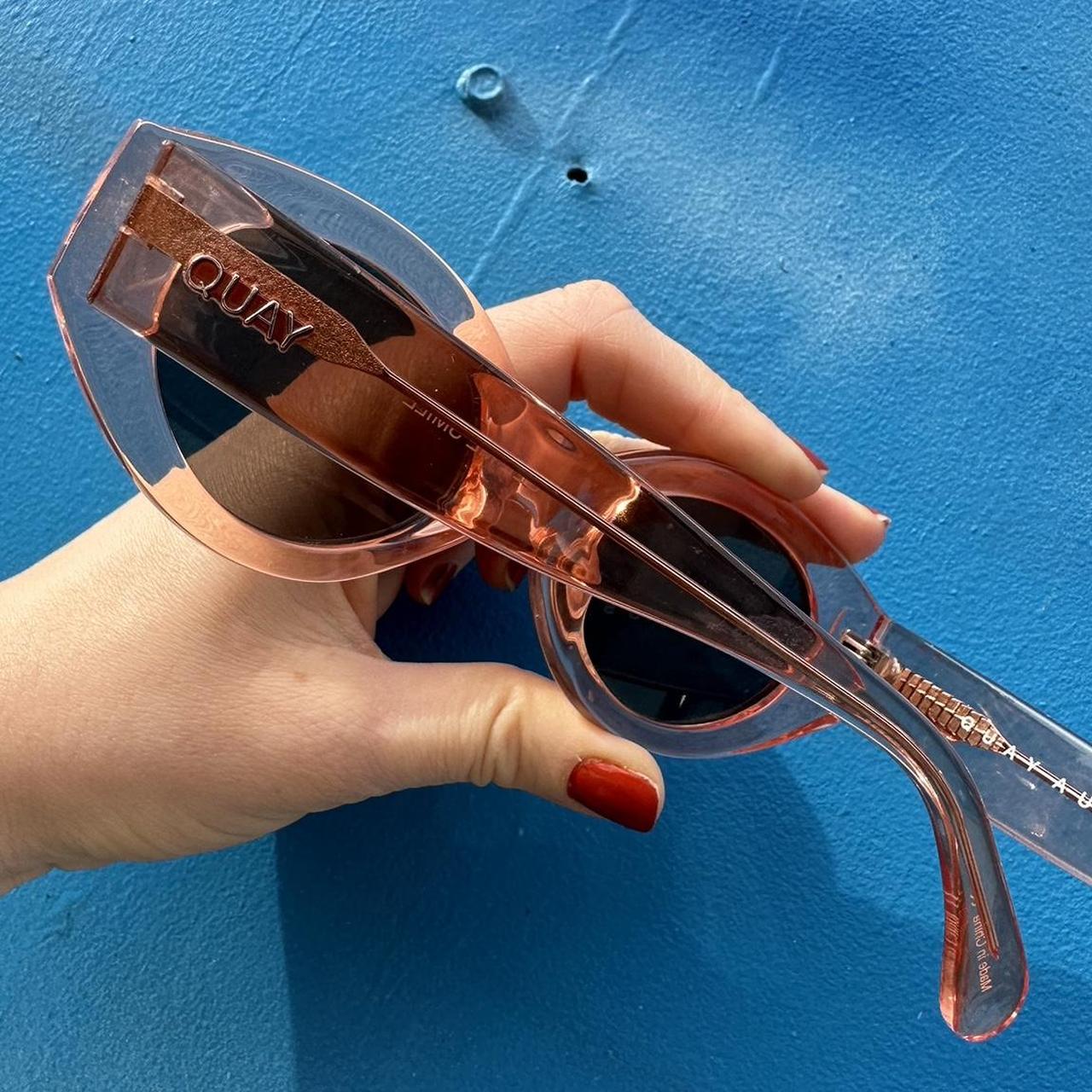 Quay Australia Clear Peach Acrylic “See Me Smile”... - Depop