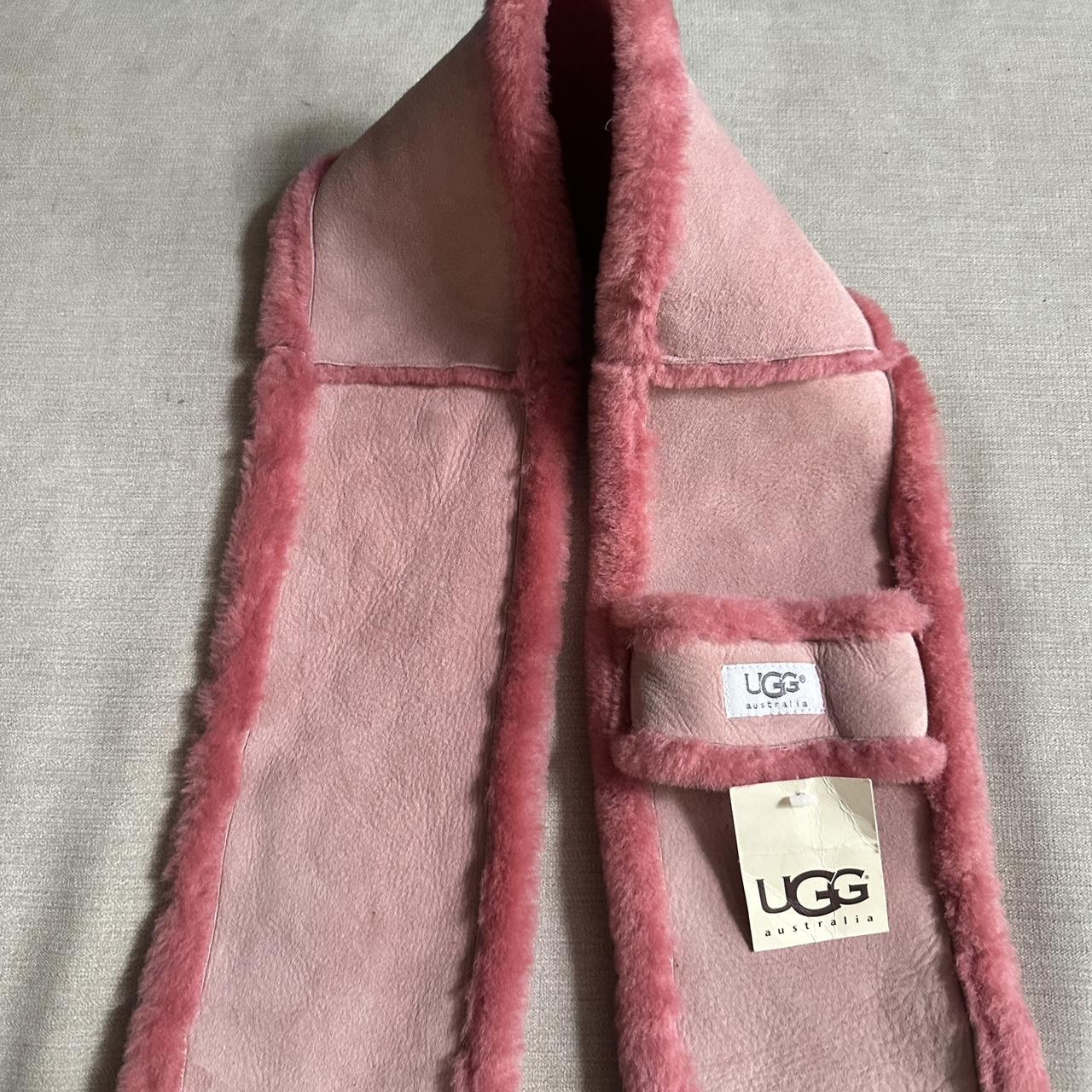 UGG Australia pink sheepskin scarf / neck warmer... - Depop