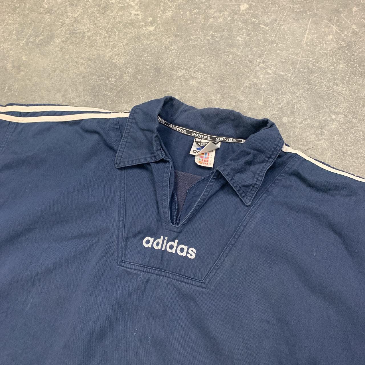 Mens Vintage Adidas Navy Drill Top Classic 90s... - Depop