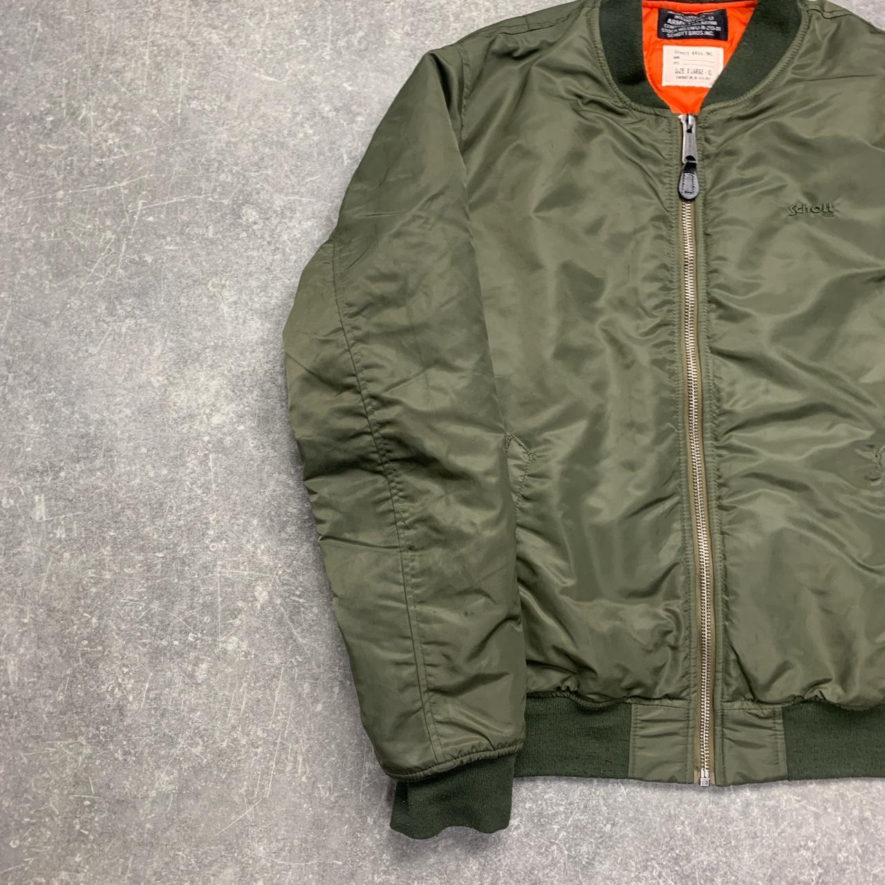 Schott Green MA-1 Embroidered Bomber Jacket Classic... - Depop