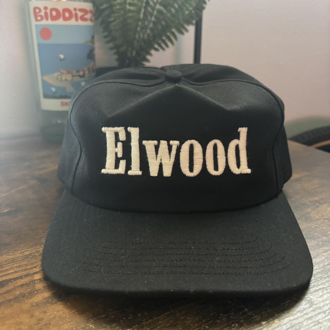 Elwood black and white hat Worn once Perfect... - Depop