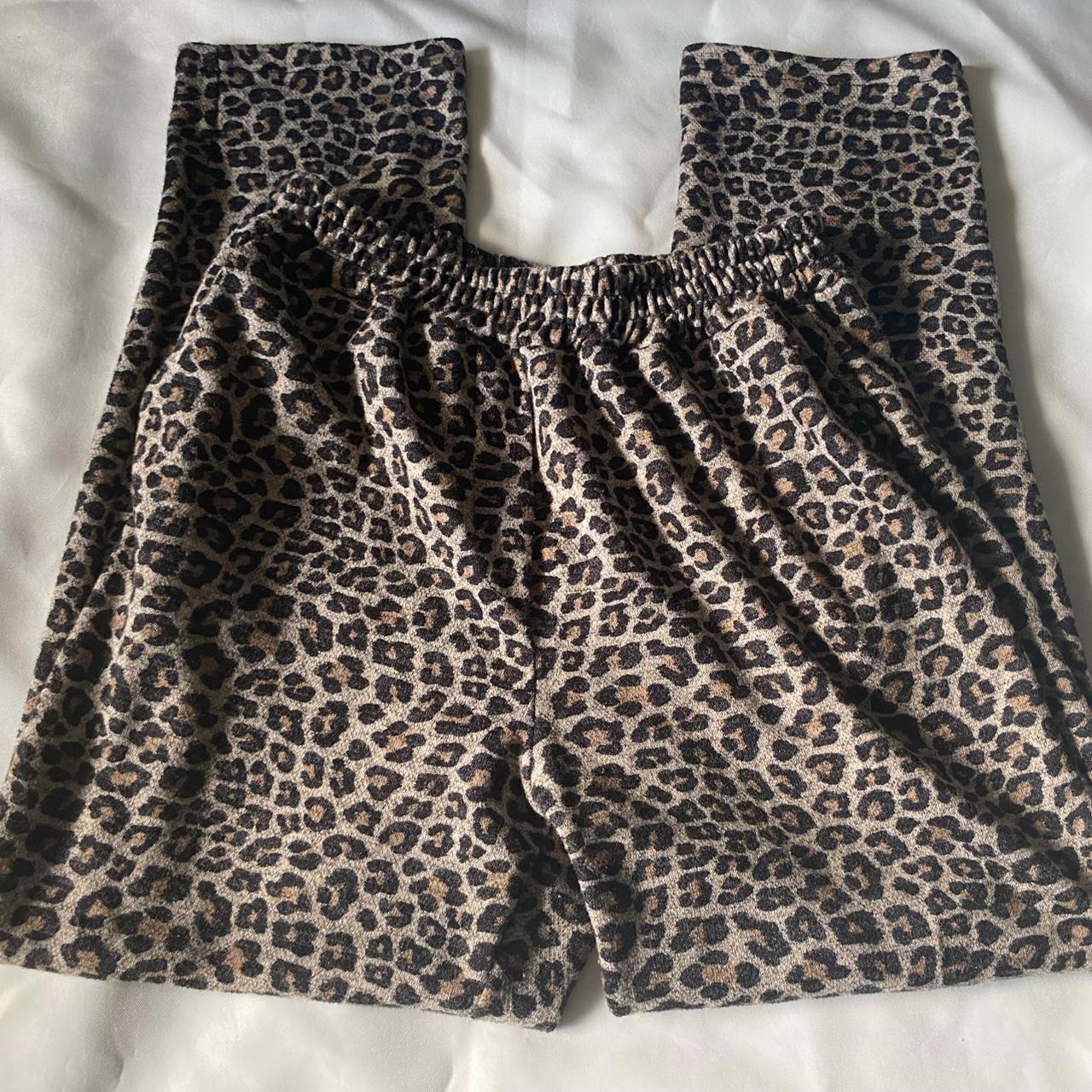 Brown and black leopard print sweatpants 25” inseam... | Depop