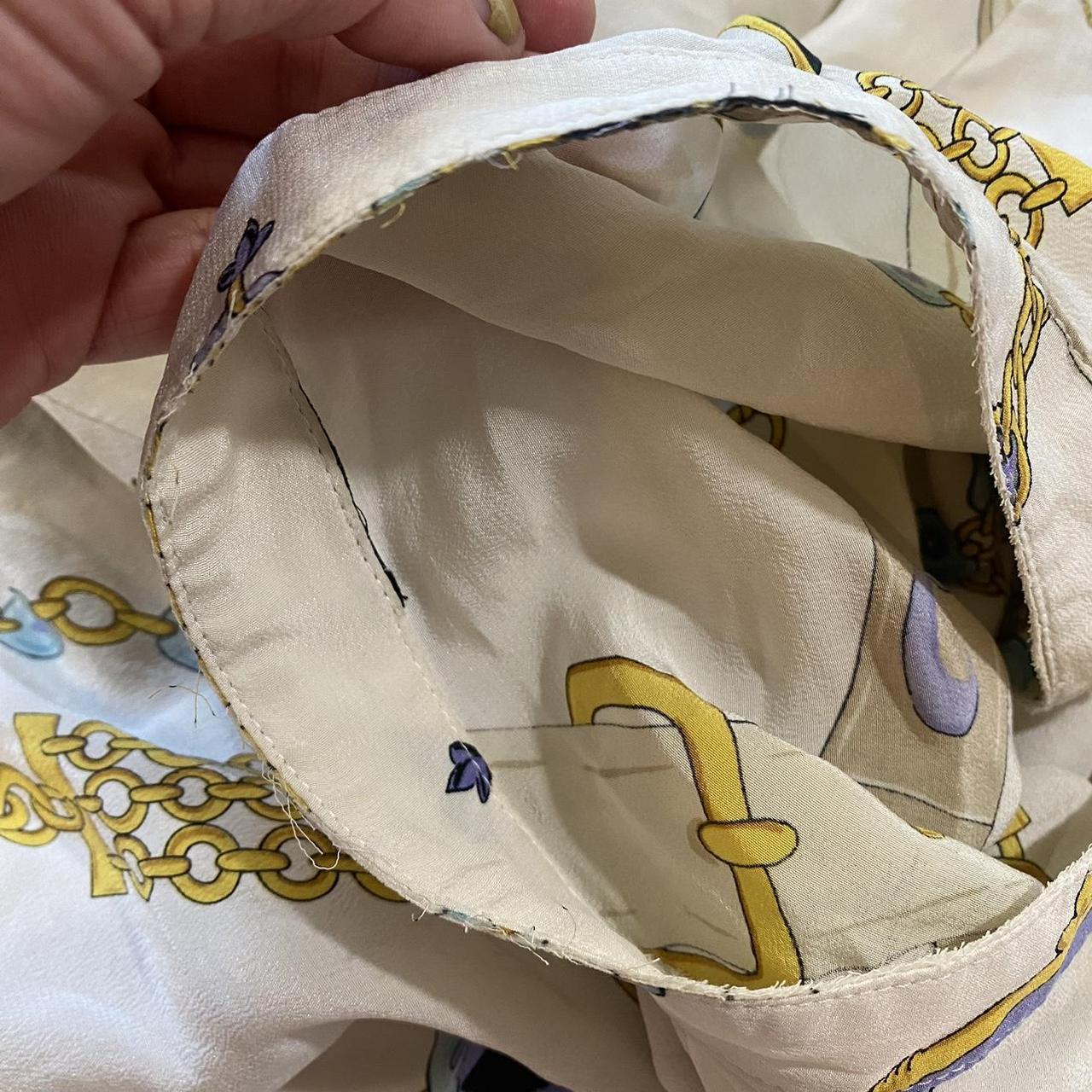 Funky Chain Link Button Up All over print silk... - Depop