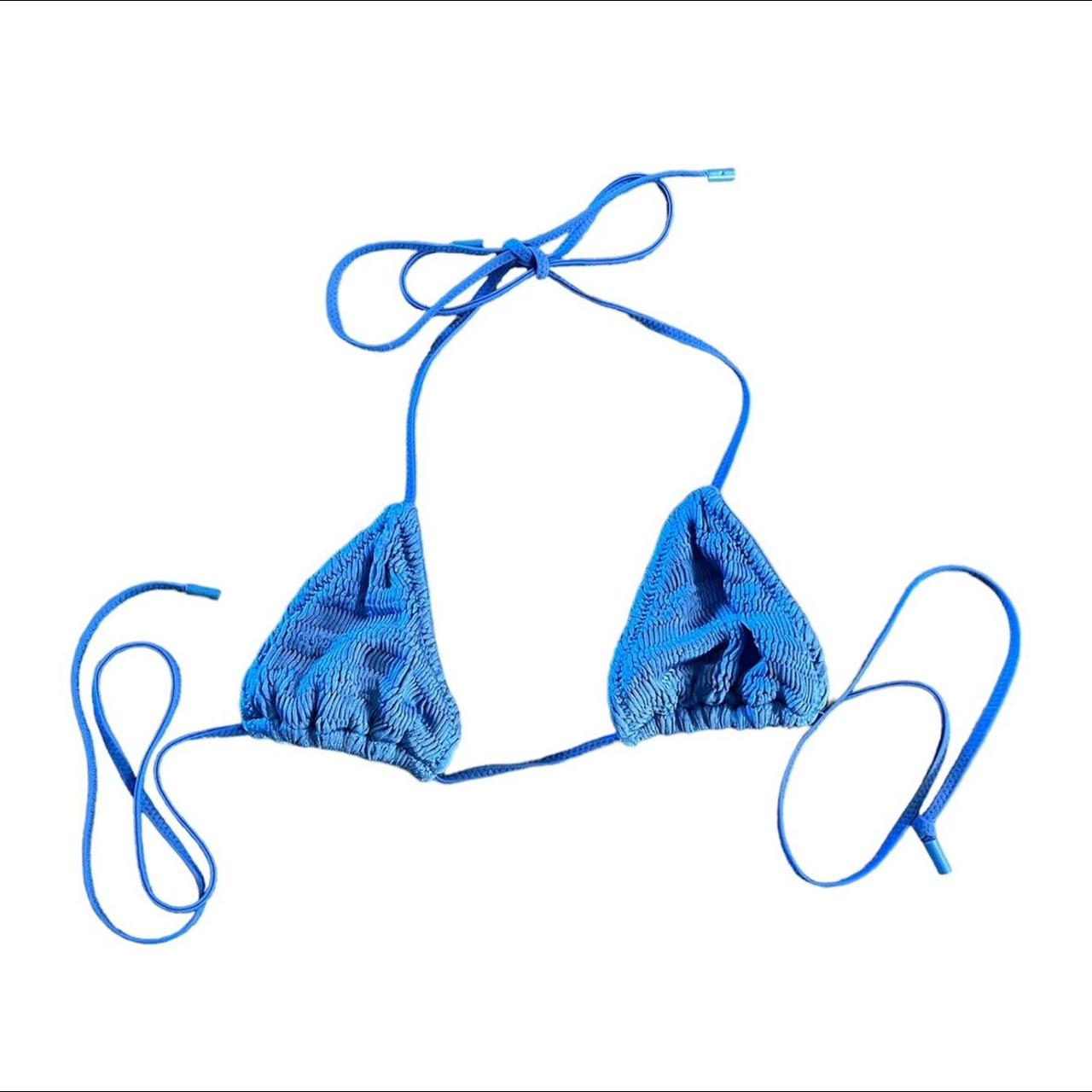 triangL blue triangle swimsuit top (Size:... - Depop