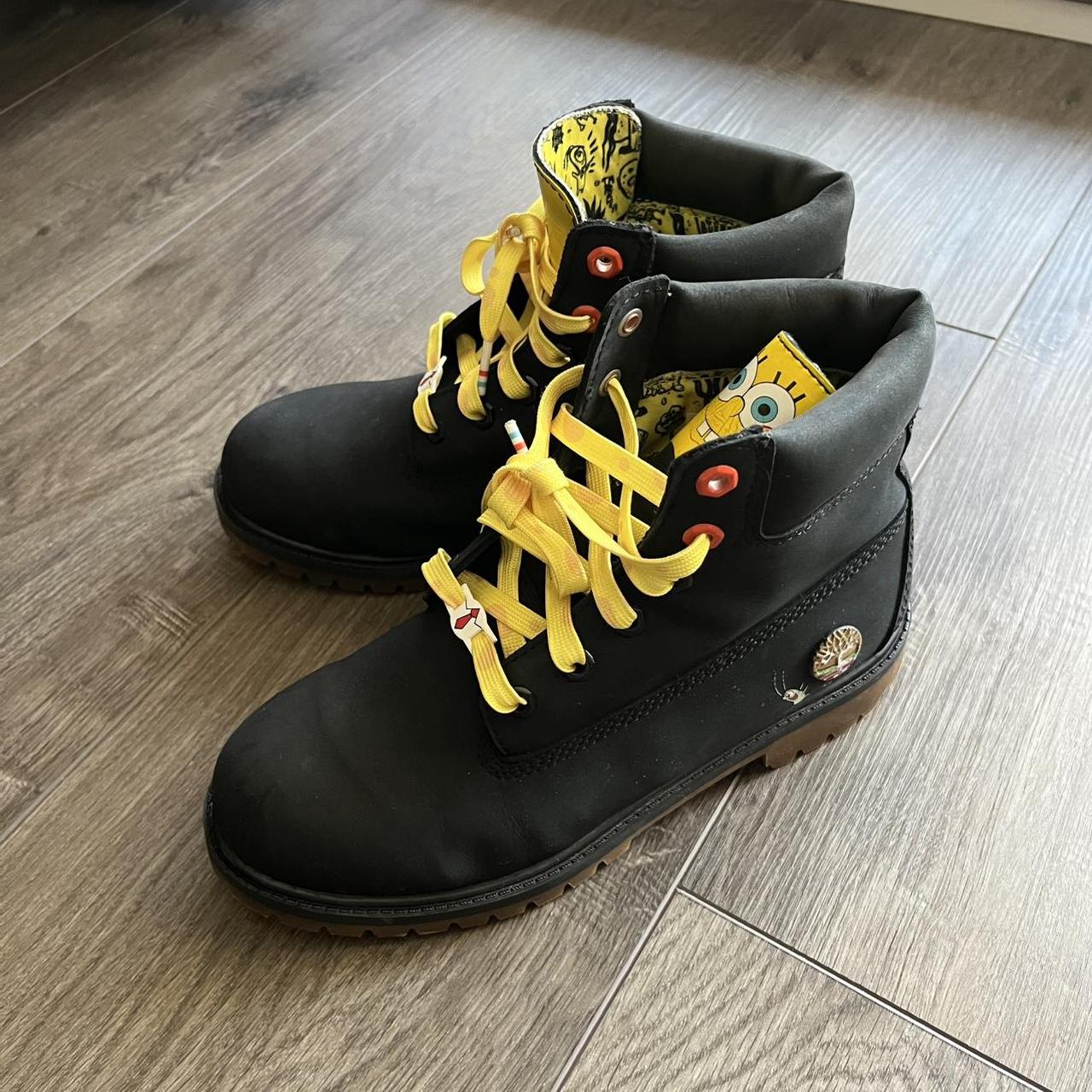 Timberland x Spongebob boots, nubuck leather, size... | Depop