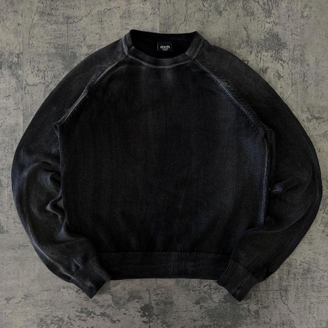 DITCH.LA. knitted sweater color coal size medium... - Depop