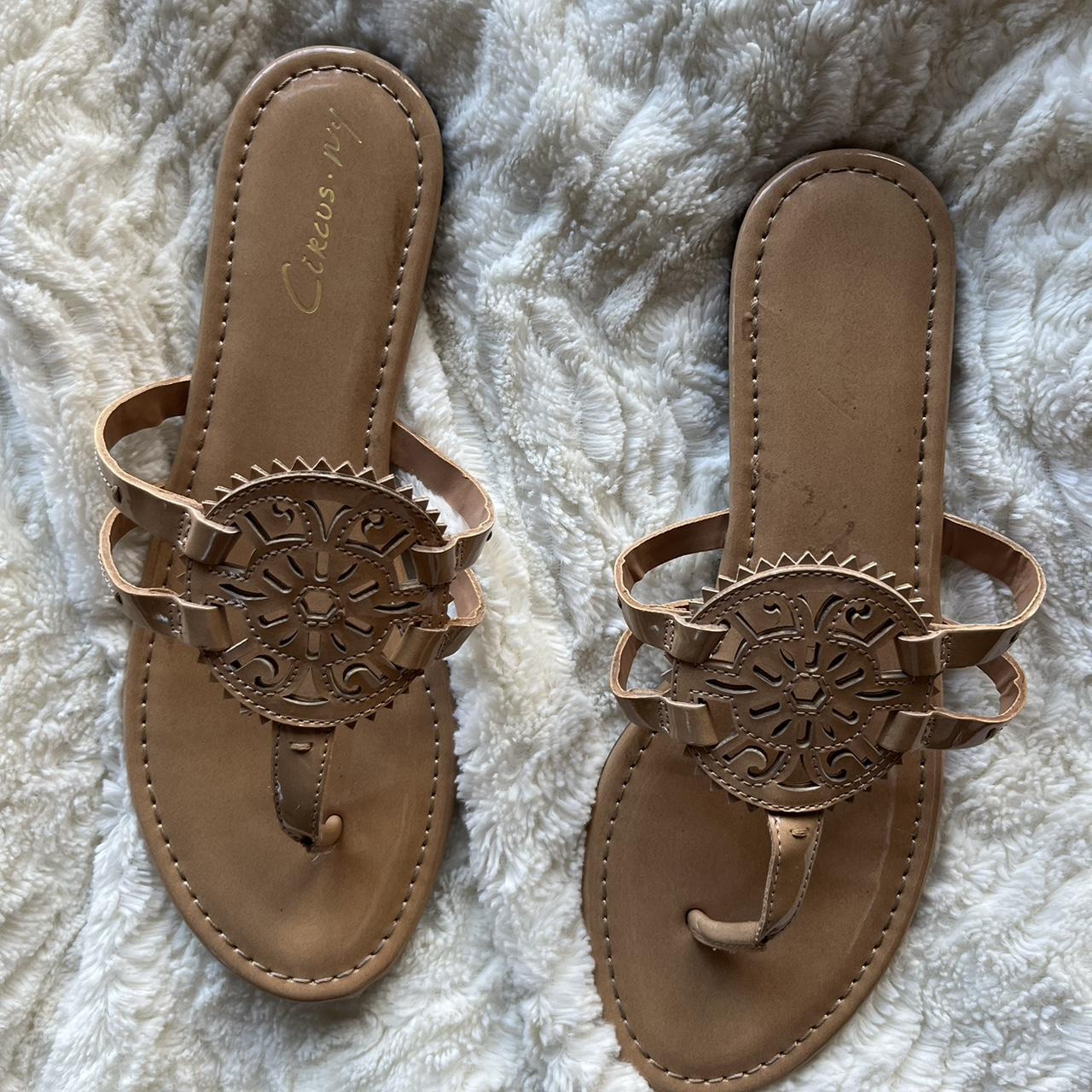 circus ny tan sandals 🤎 in good shape with some wear... - Depop