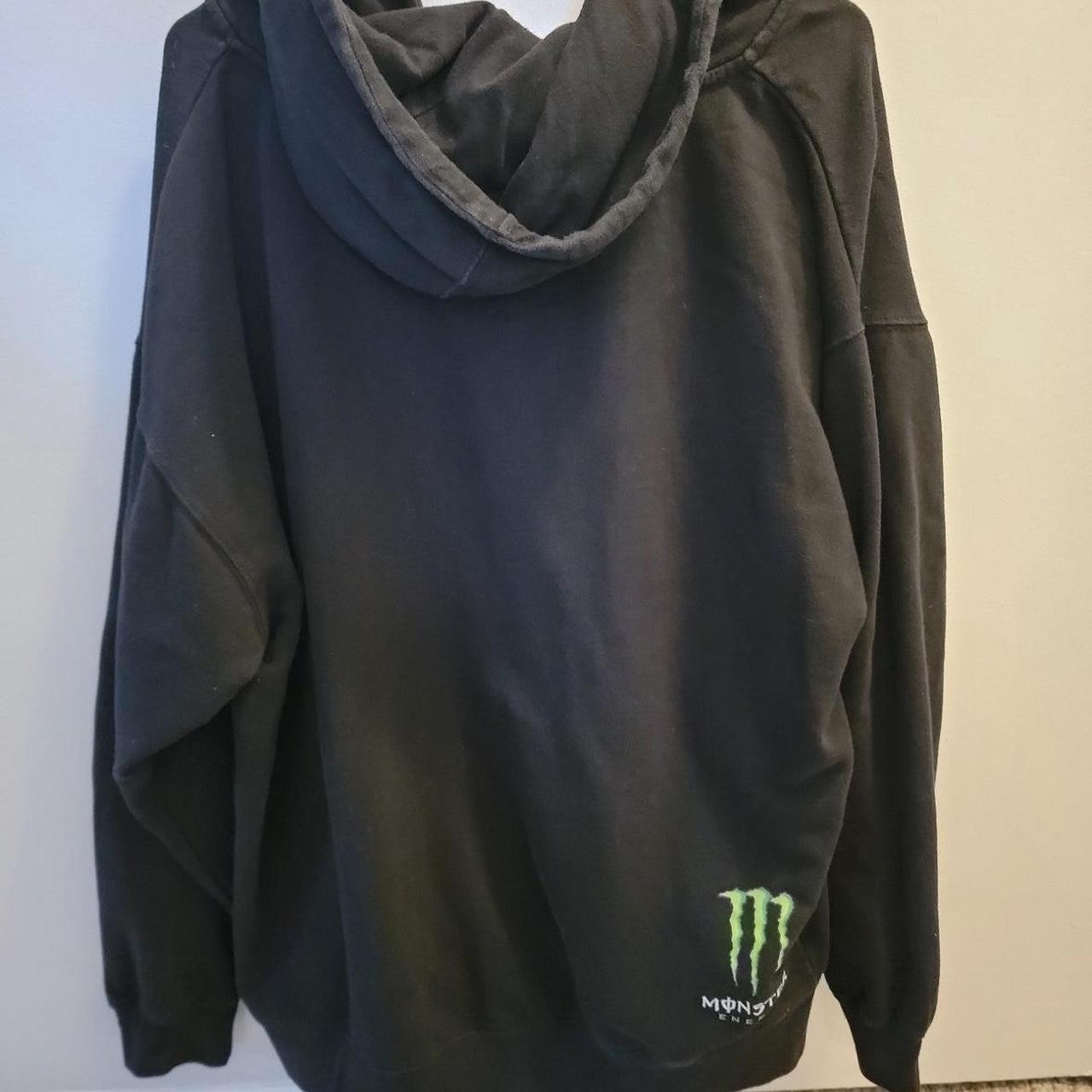 Monster Energy Hoodie Black XL Zipup - Depop