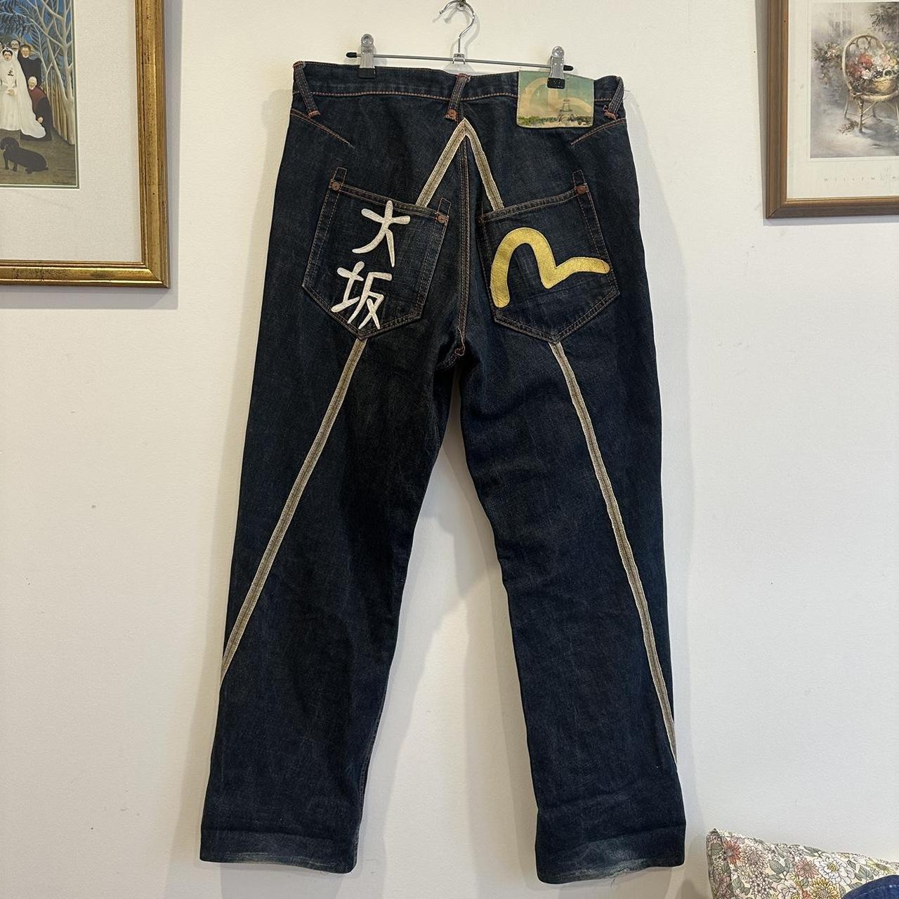 Size 34 evisu osaka jeans exclusive from... - Depop