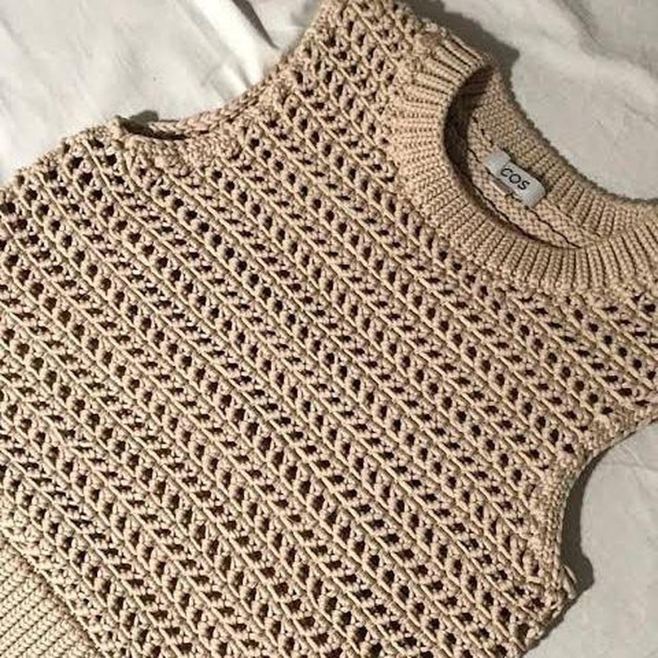 COS Crochet Chunky Knit Vest, size xs. Only worn a... - Depop