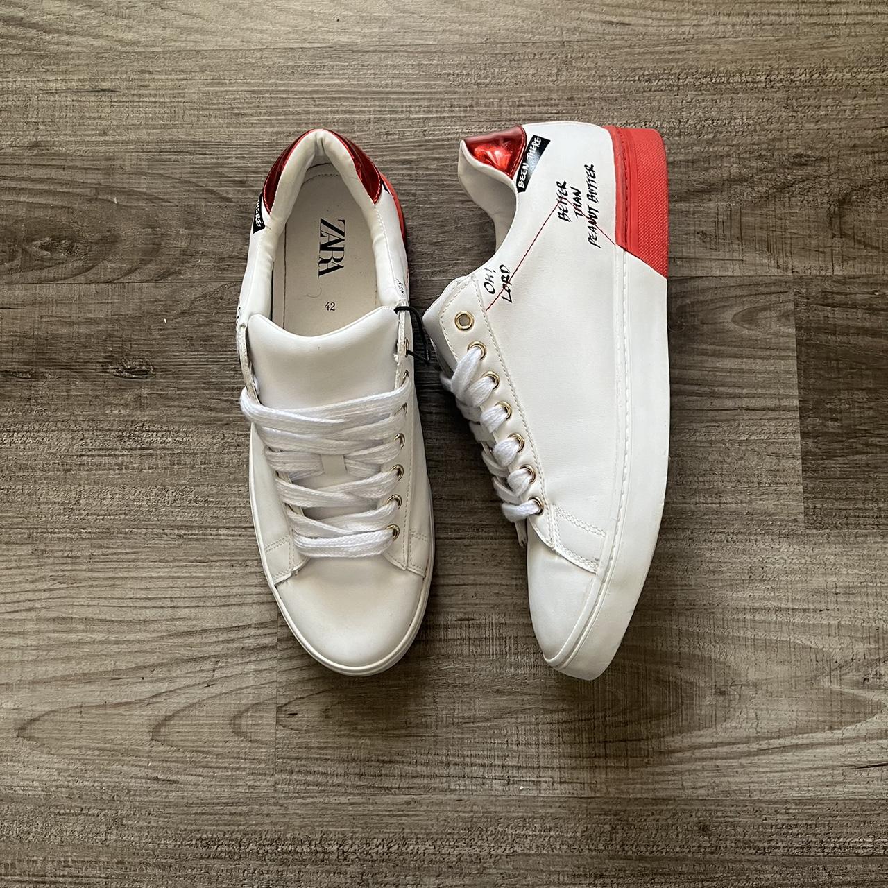 Zara graffiti shoes - Size 42/9.5 - Depop