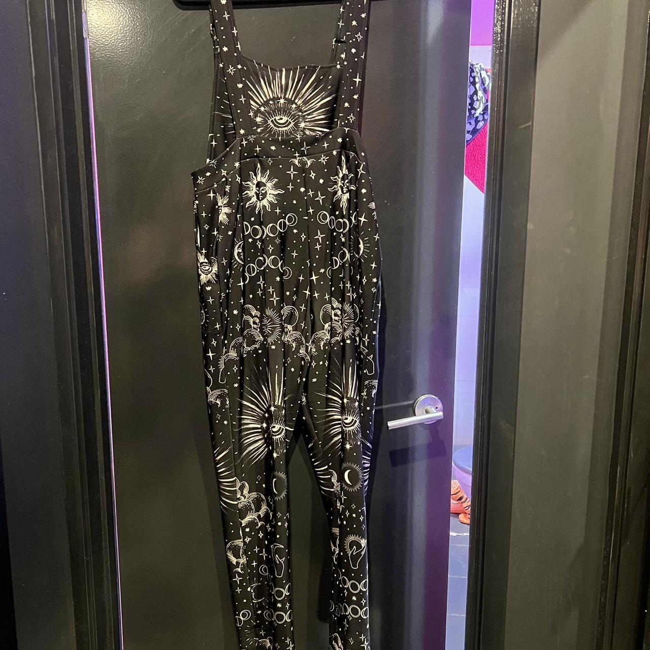Black Milk Celestial Eye Overalls size L Best fit... - Depop