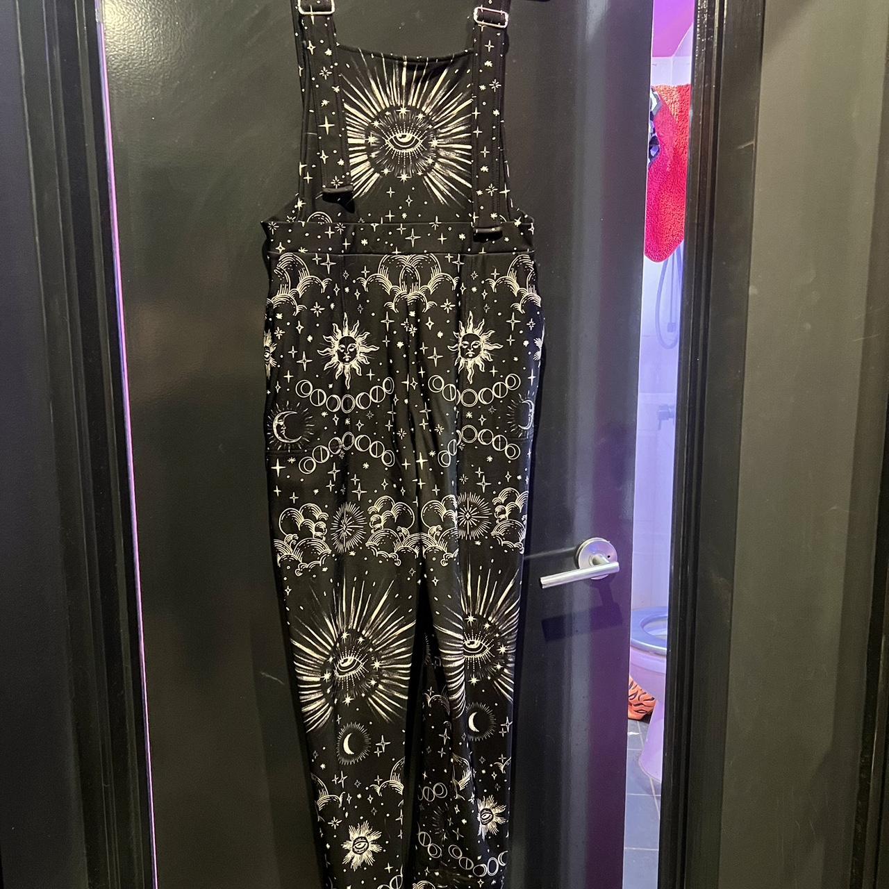 Black Milk Celestial Eye Overalls size L Best fit... - Depop