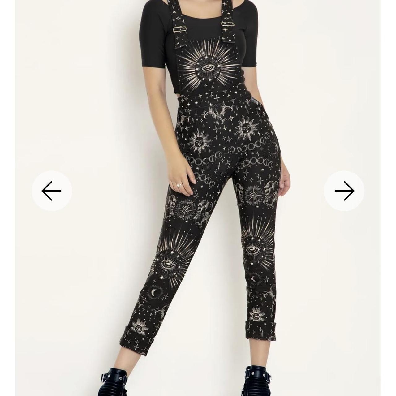 Black Milk Celestial Eye Overalls size L Best fit... - Depop