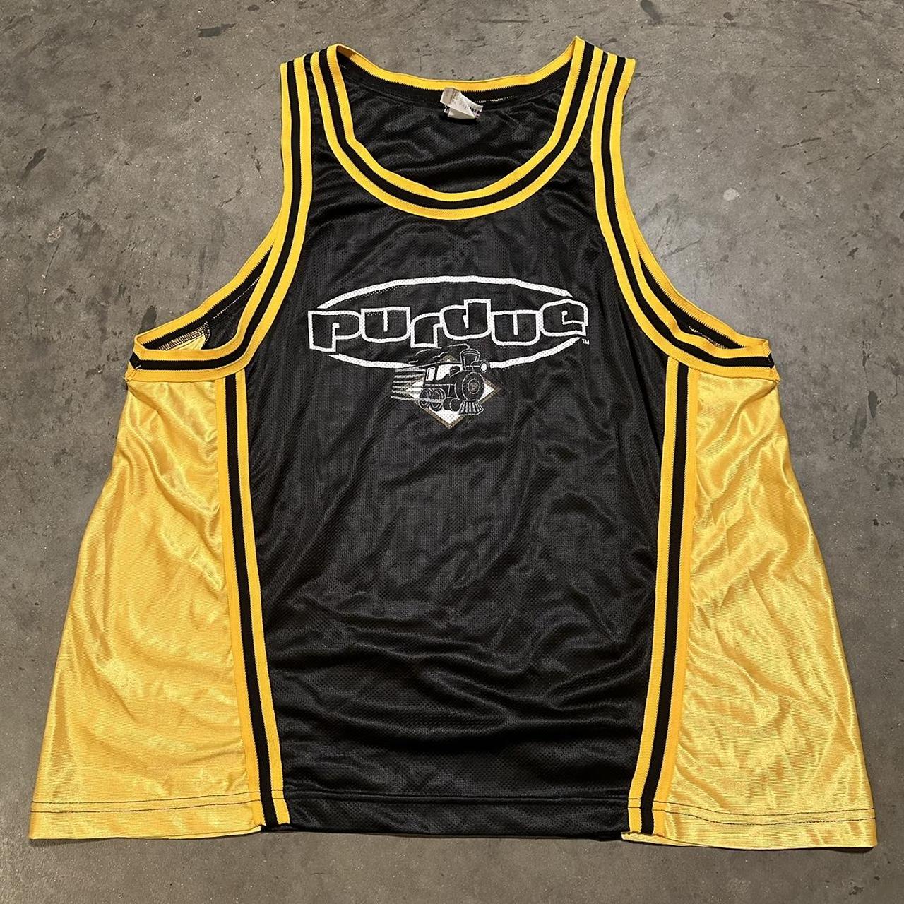Vintage Purdue mesh tank top basketball jersey.... - Depop