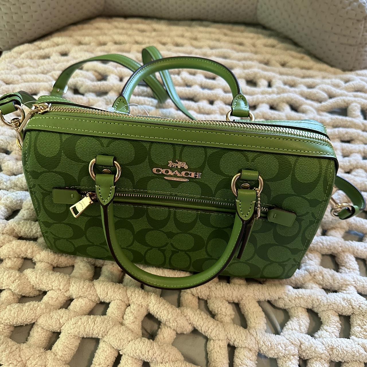 NEW with tags green Rowan Satchel Coach bag #green... - Depop