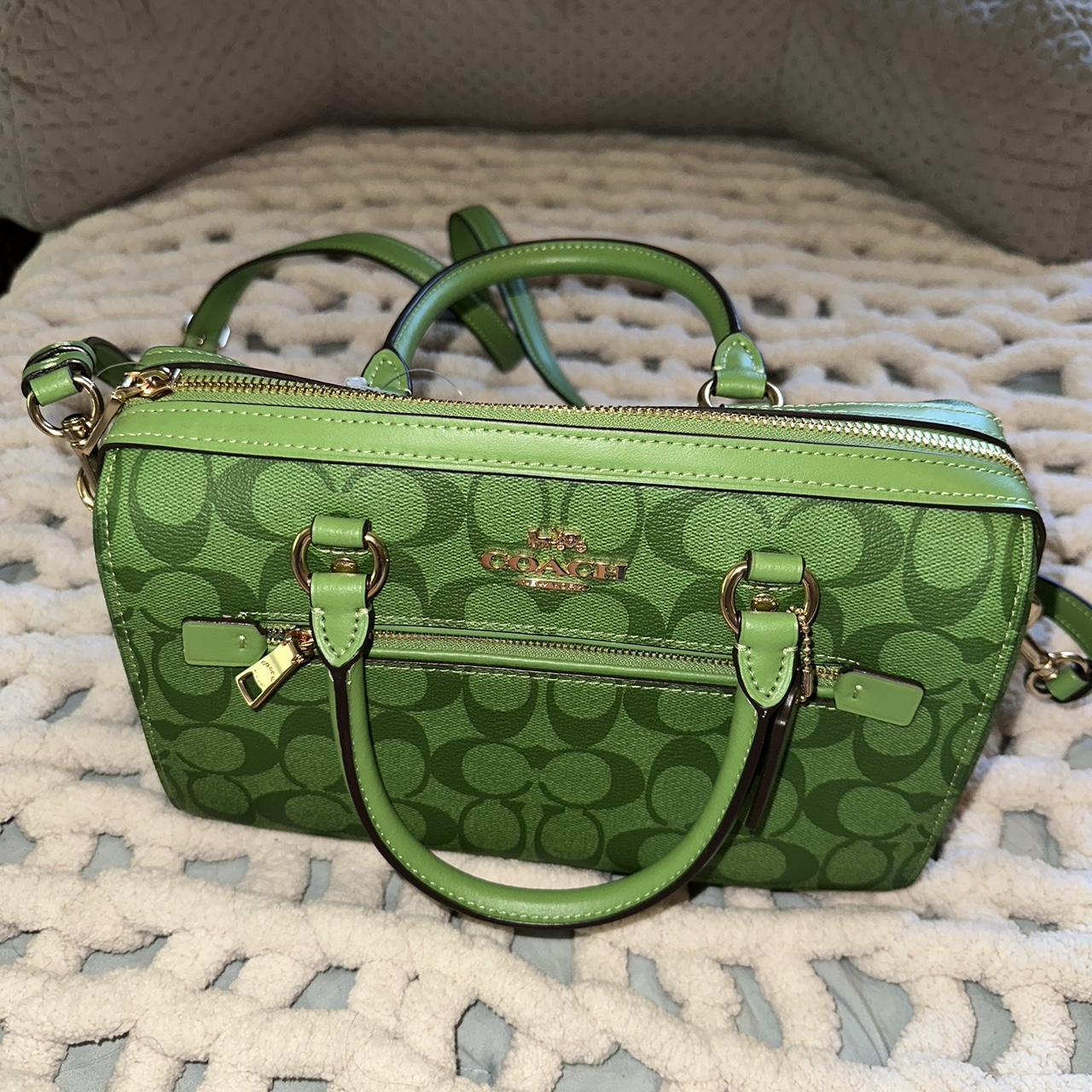 NEW with tags green Rowan Satchel Coach bag #green... - Depop