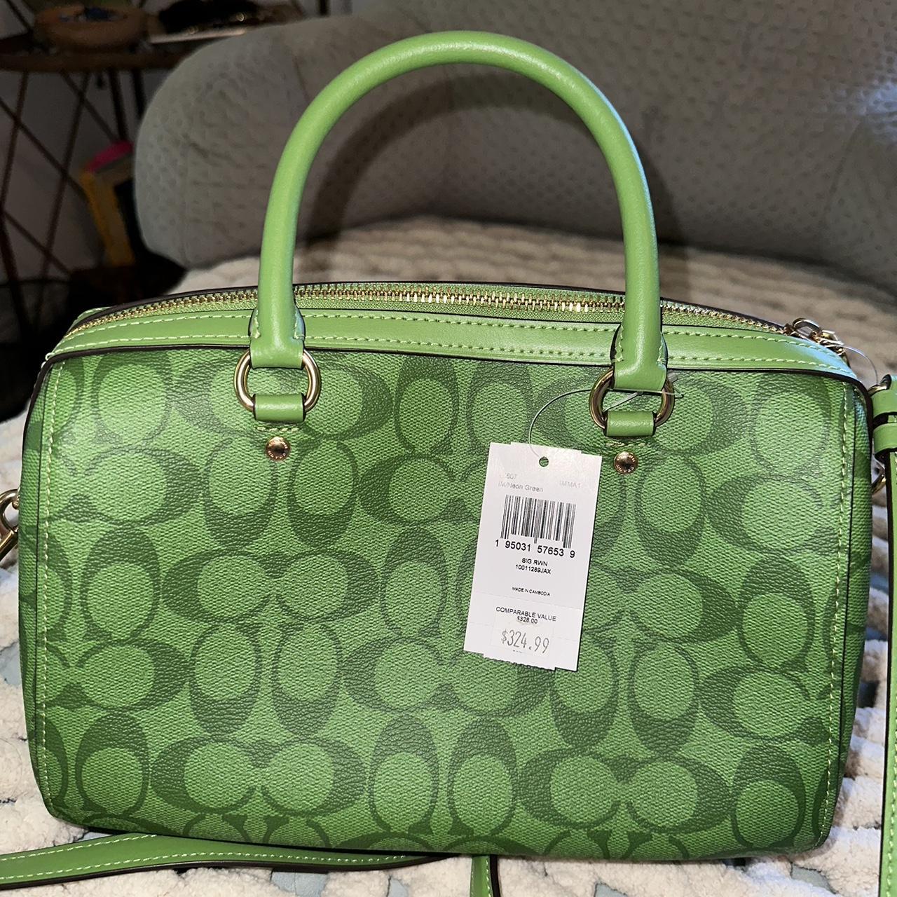 NEW with tags green Rowan Satchel Coach bag #green... - Depop