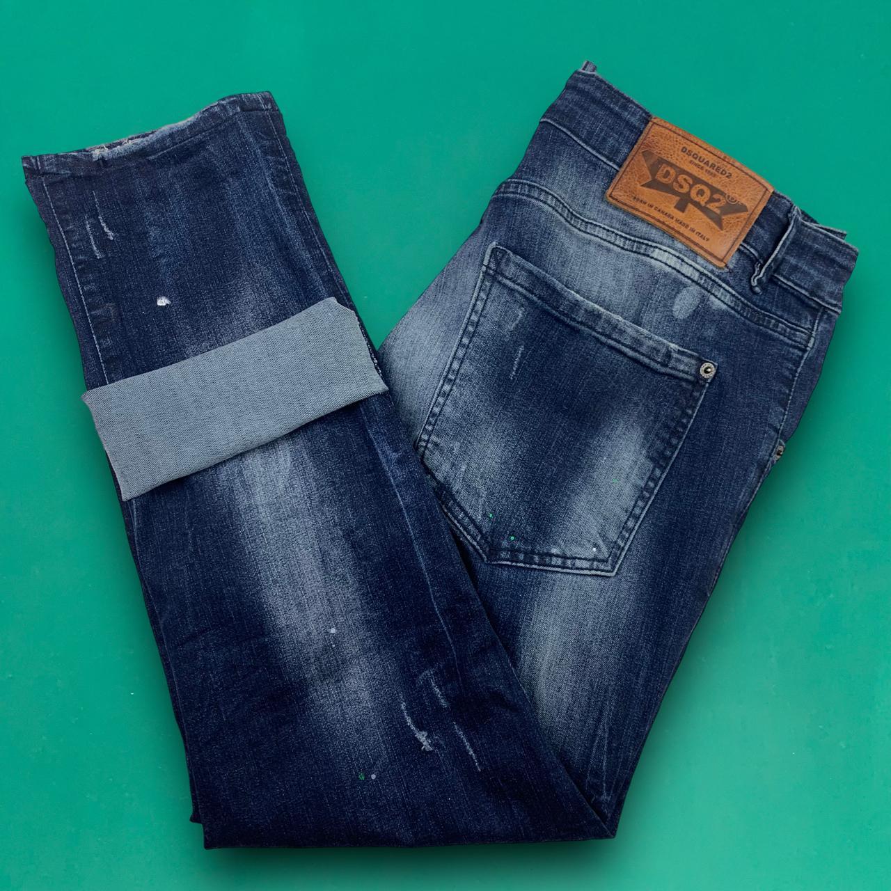 D Squared D2 Designer Distressed Straight Leg Jeans... - Depop