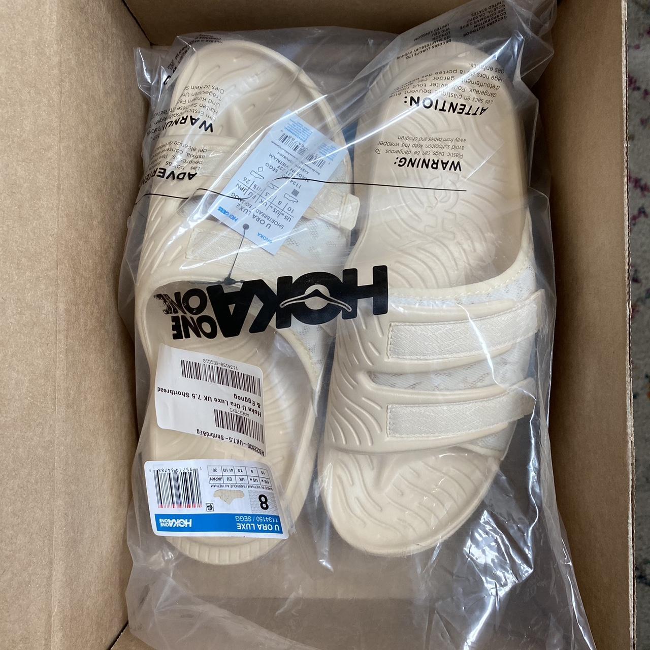 Hoka One One Women's Cream Slides | Depop