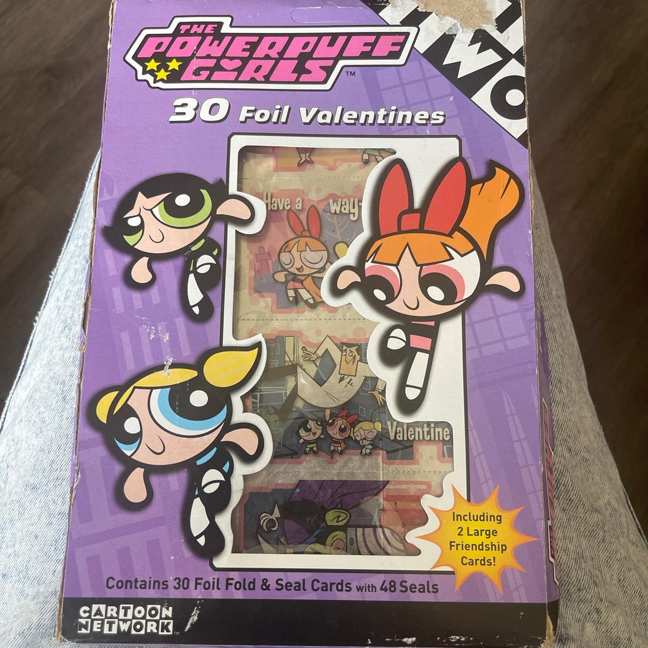 Vintage power puff girls foil valentine cards. Box... - Depop