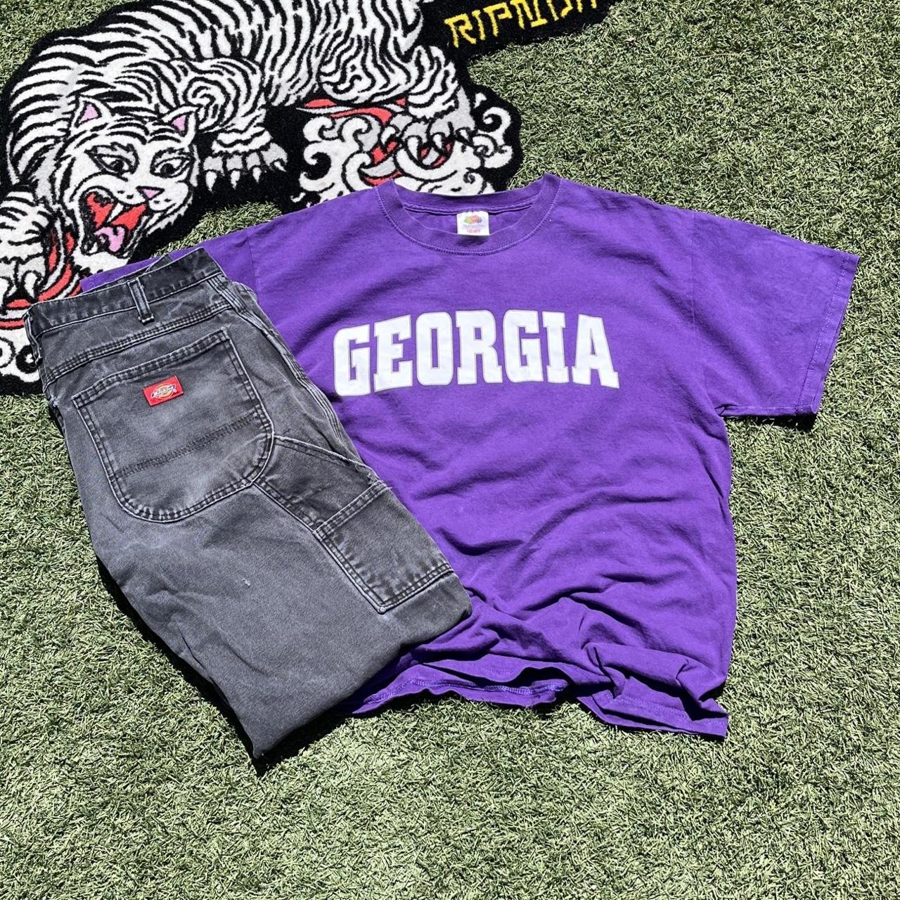 Vintage Faded Purple ‘Georgia’ Shirt Chest:... - Depop