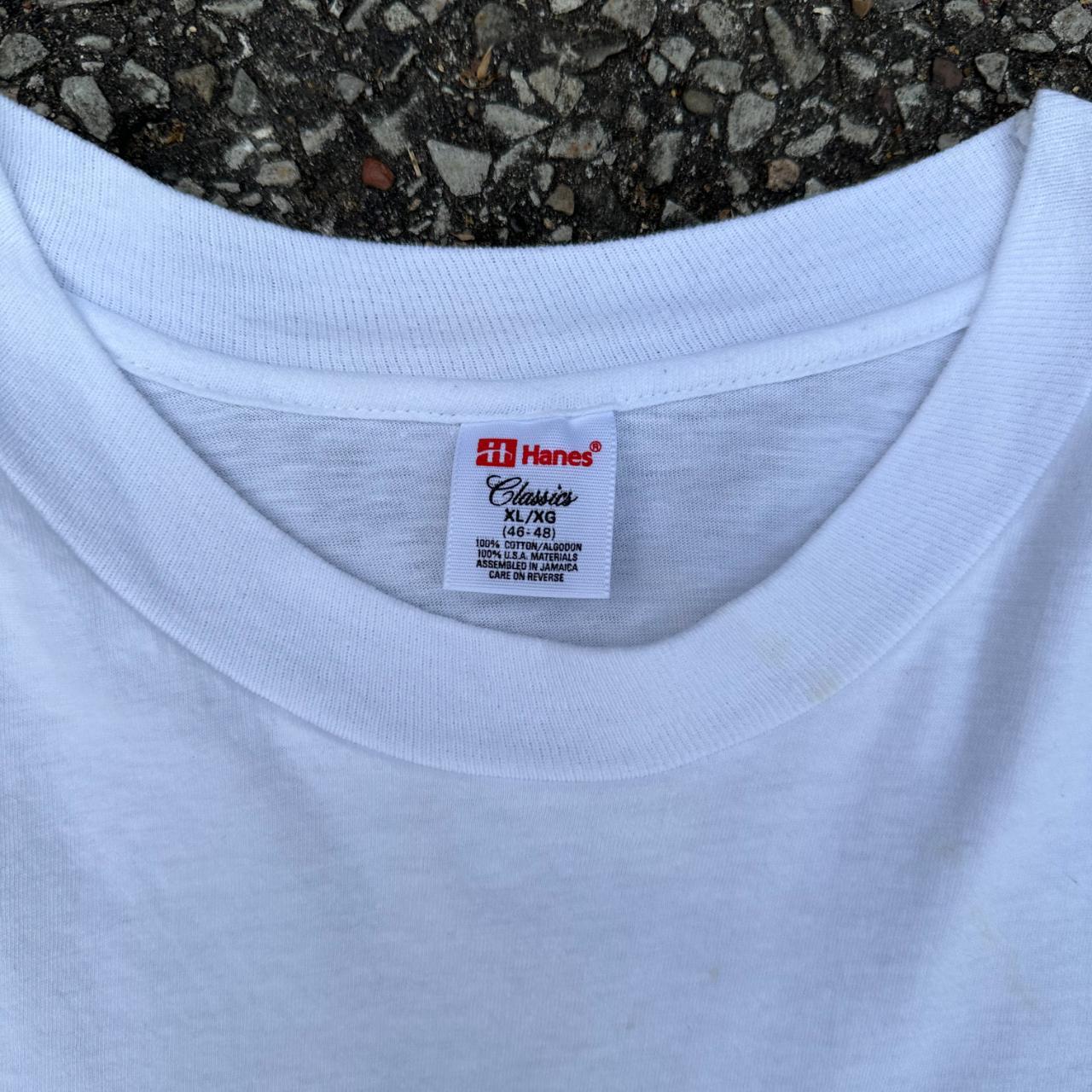 Vintage 90s Hanes Classic White T-Shirt - Made in... - Depop