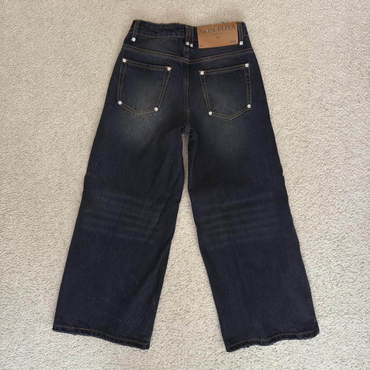 Non-foya signature baggy 15oz denim 26x26 washed black | Depop