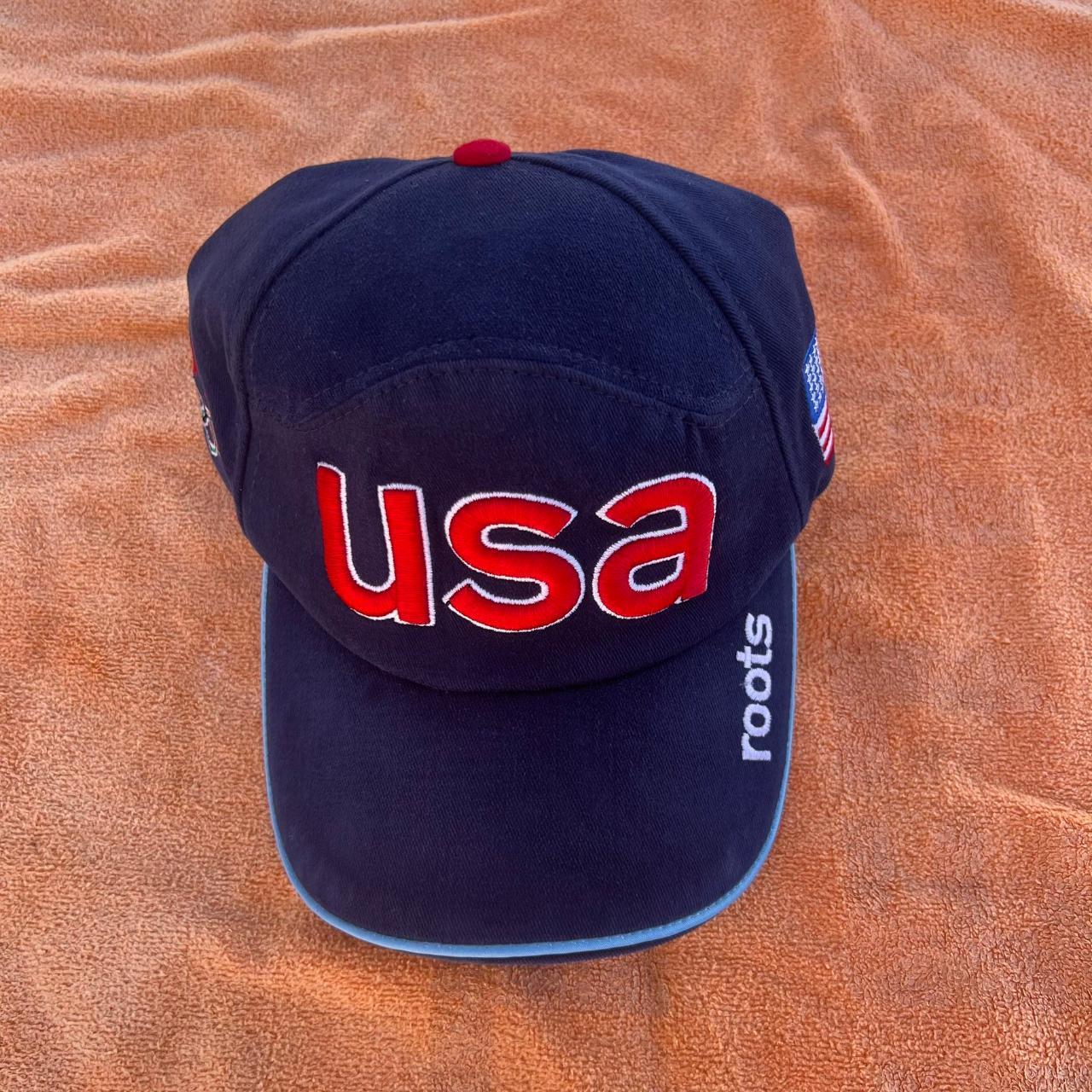 Roots Men's Blue and Red Hat | Depop