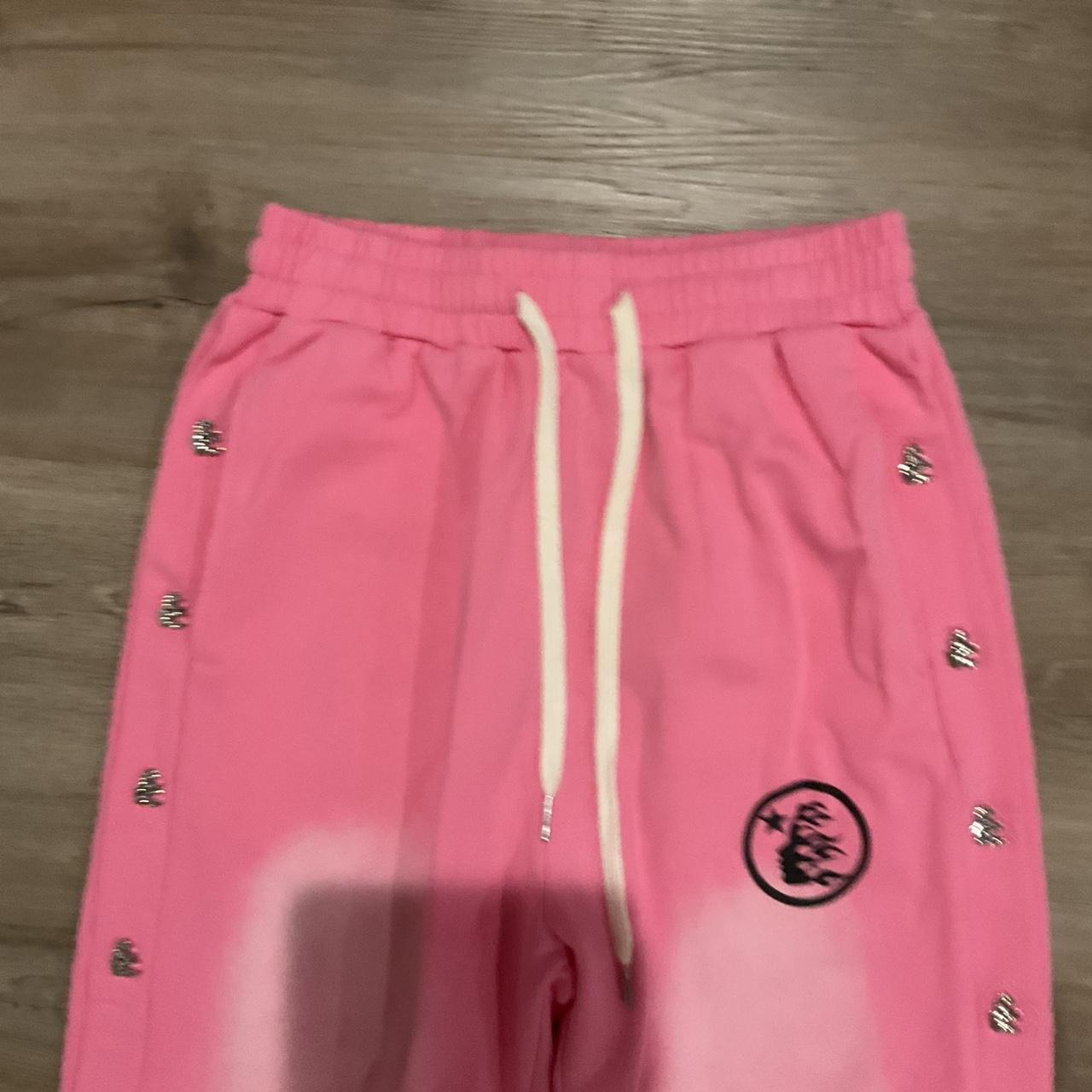 New Hellstar Pink Logo Sweatpants •Size L •Amazing... | Depop