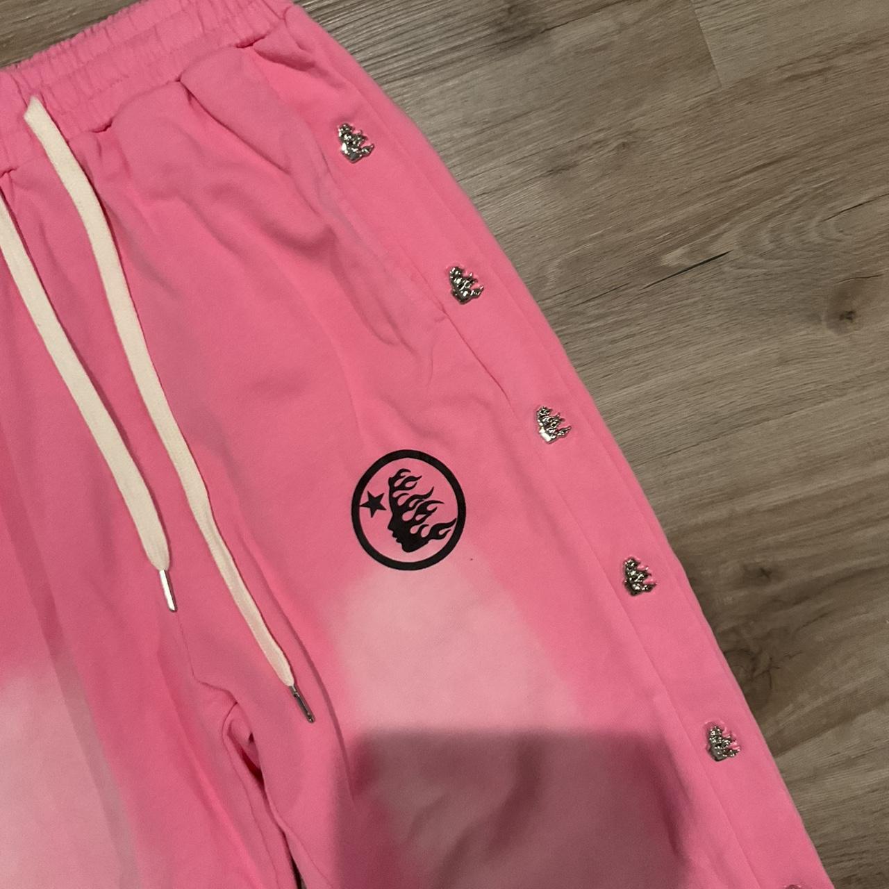 New Hellstar Pink Logo Sweatpants •Size L •Amazing... | Depop