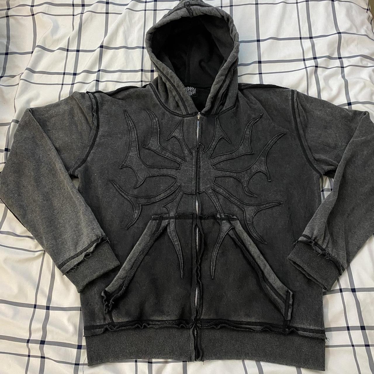 Grey “phantom troupe” hoodie By pholoh Size M Dm... - Depop