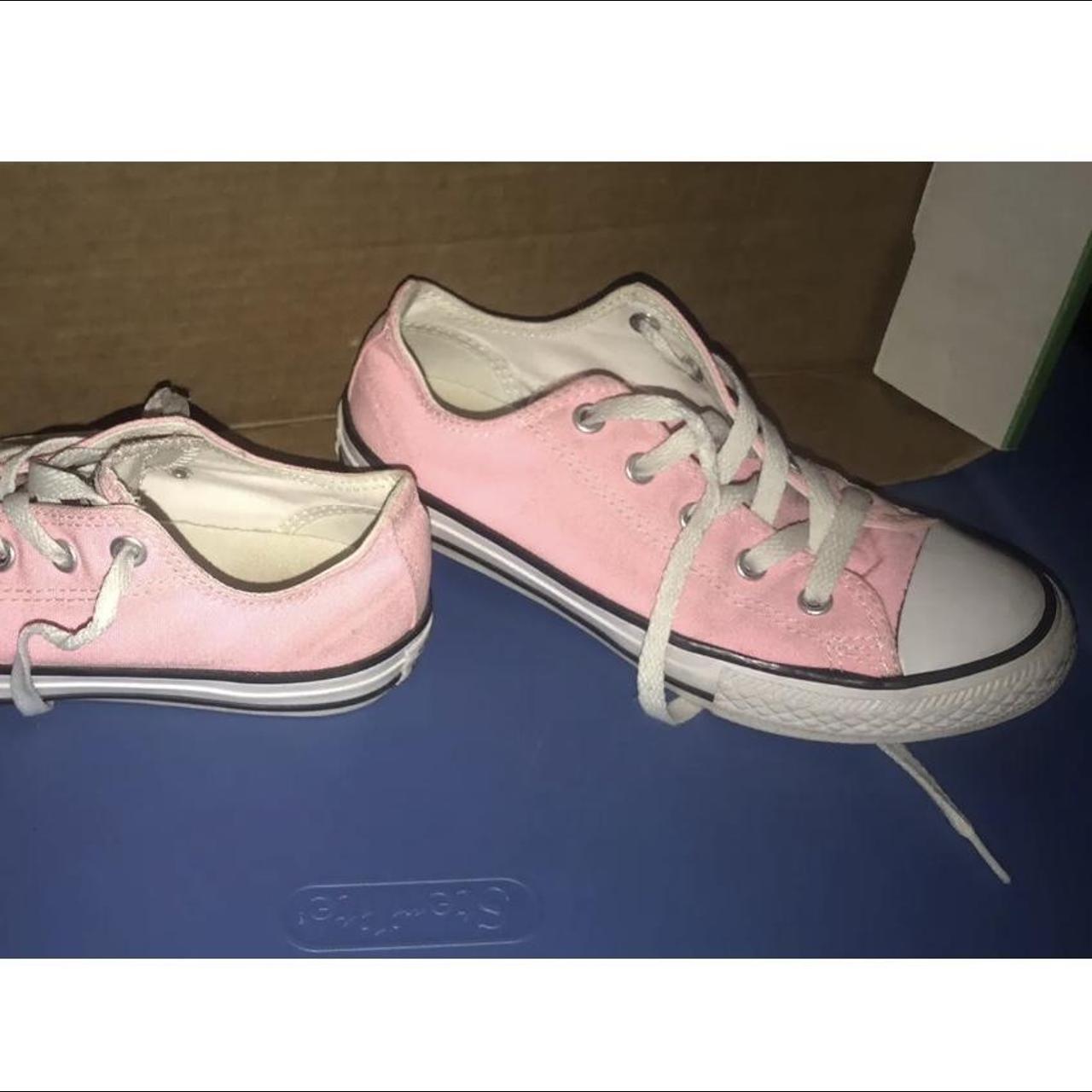 Girls Youth Size Pink Converse All Star Shoes (US... - Depop