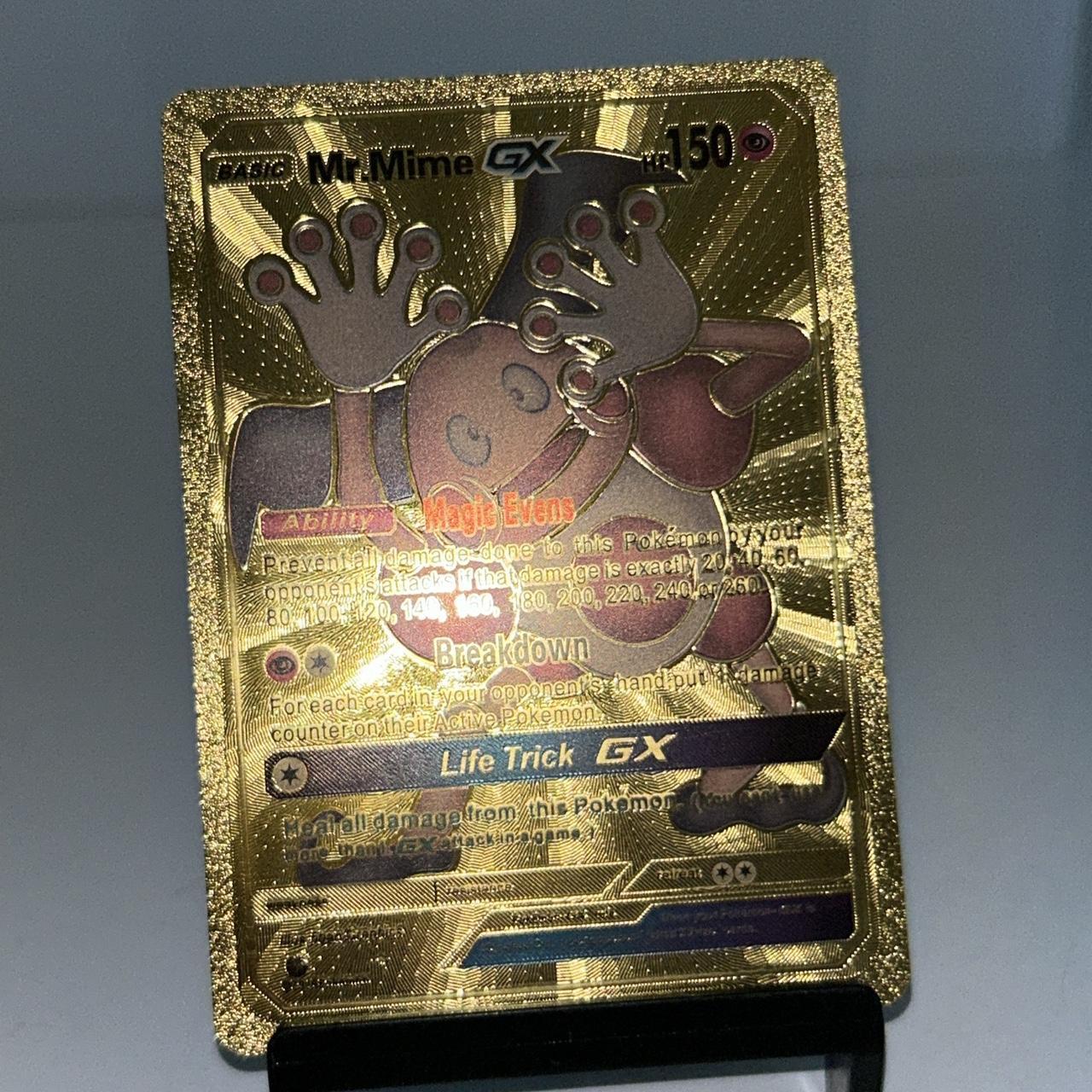 Mr. Mime GX Gold Foil Pokemon Card Fan Art... - Depop