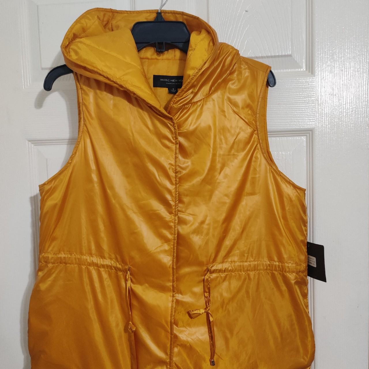 Marc New York by Andrew Marc Gold Tie Front Quilt... - Depop