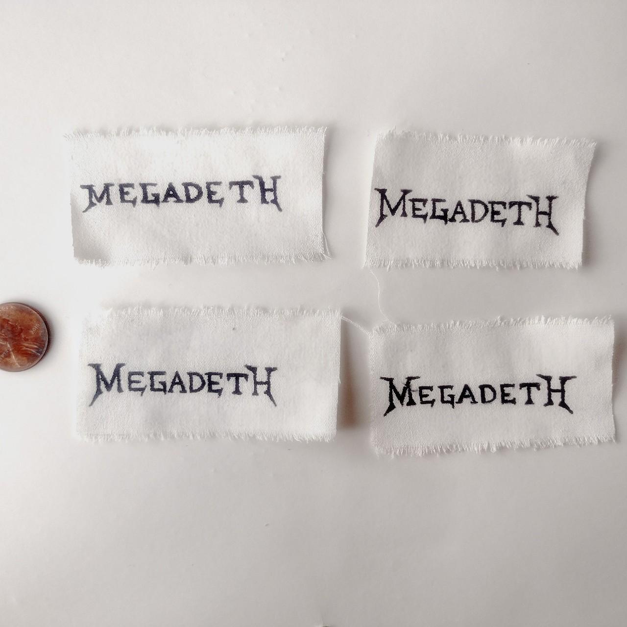 4 Megadeth patches Handmade with cloth and paint, by... - Depop