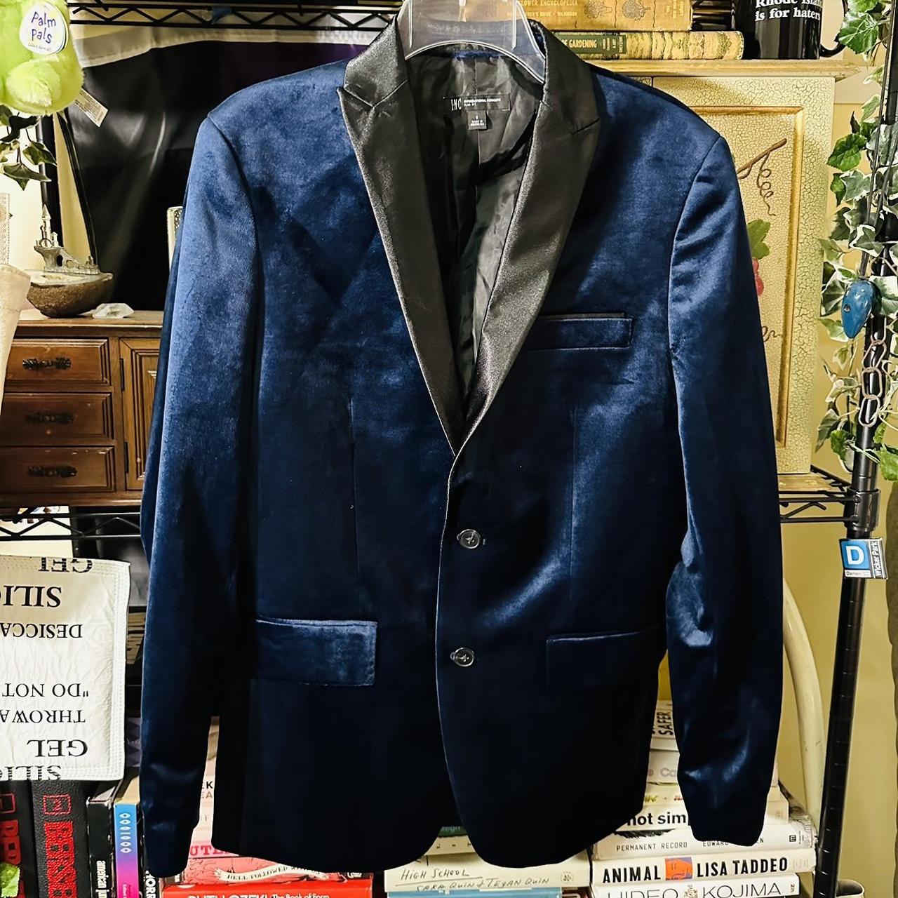 INC International Concepts Men's Blue and Black Tailored-jackets | Depop