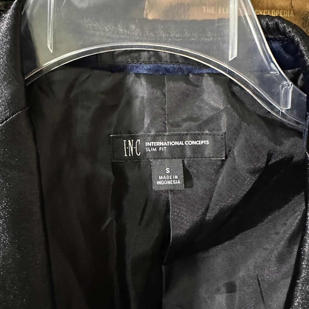 INC International Concepts Men's Blue and Black Tailored-jackets | Depop