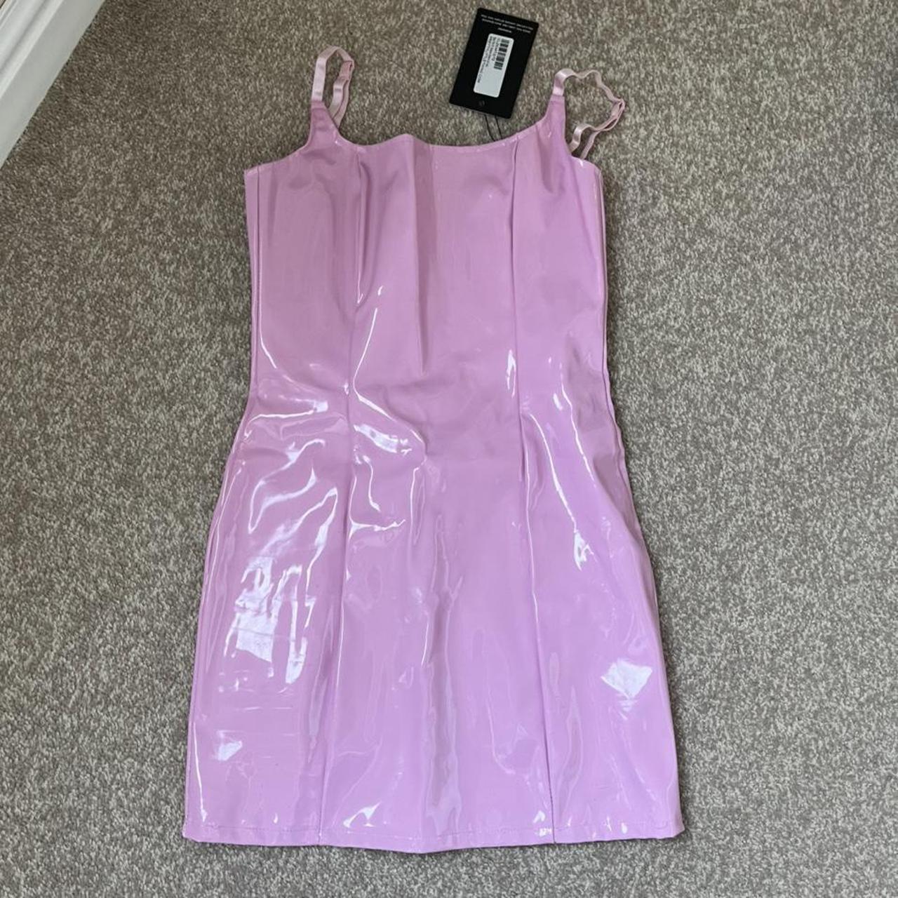 Pink pvc dress from pretty little thing brand new... - Depop