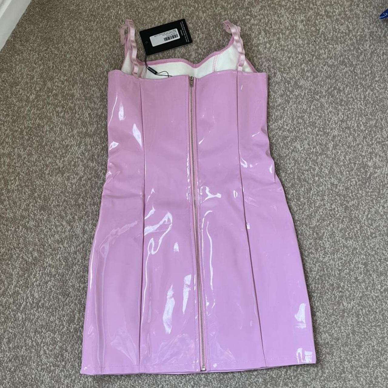 Pink pvc dress from pretty little thing brand new... - Depop