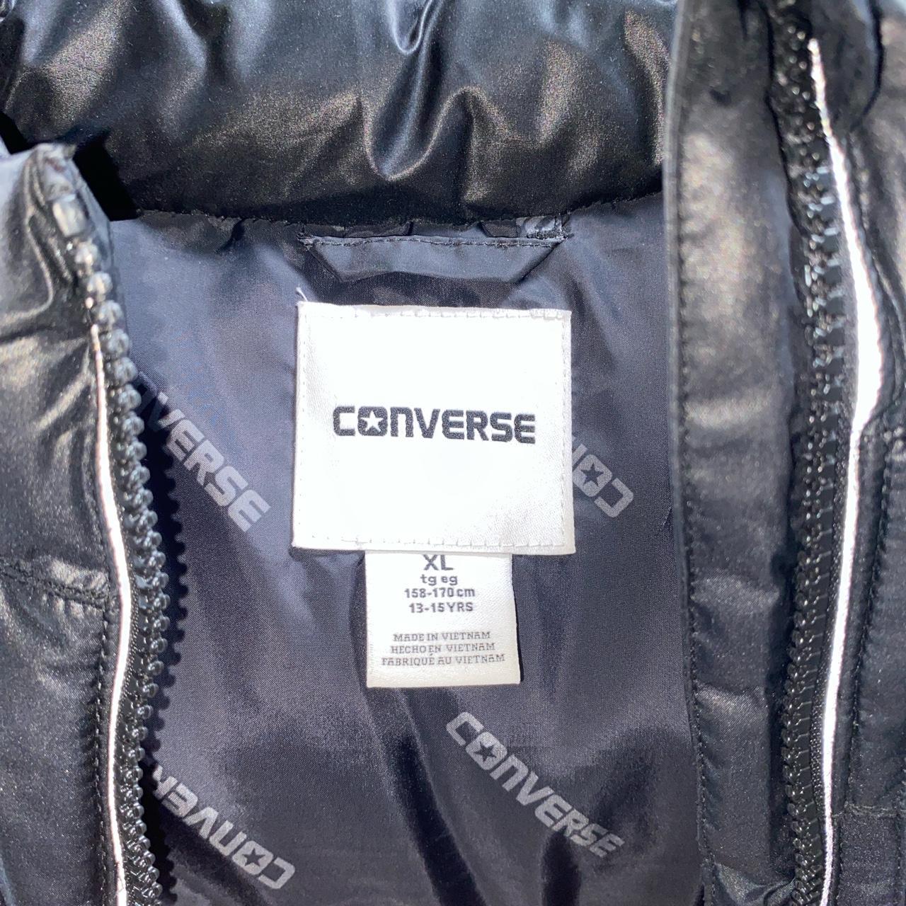 Junior XL Converse Chuck Taylor black puffer body... - Depop