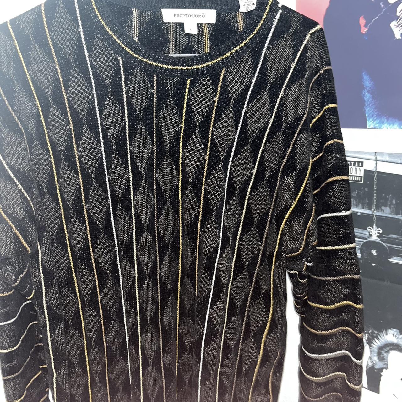 Vintage sweater. Brand is PRONTO-UOMO. Size L but... - Depop