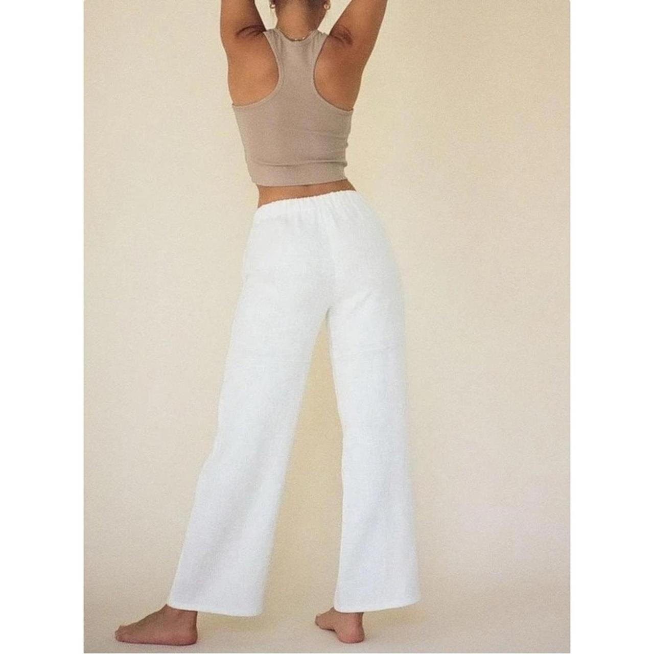 Uniform Person Asher Linen Work Pants - White... | Depop