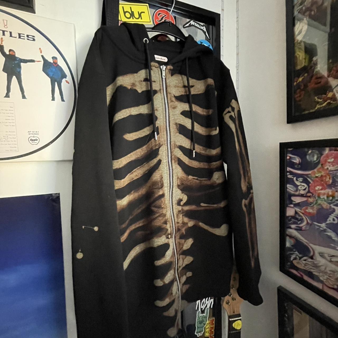 Y2K Skeleton hoodie Y2K grunge WHAT ARE YOU... - Depop