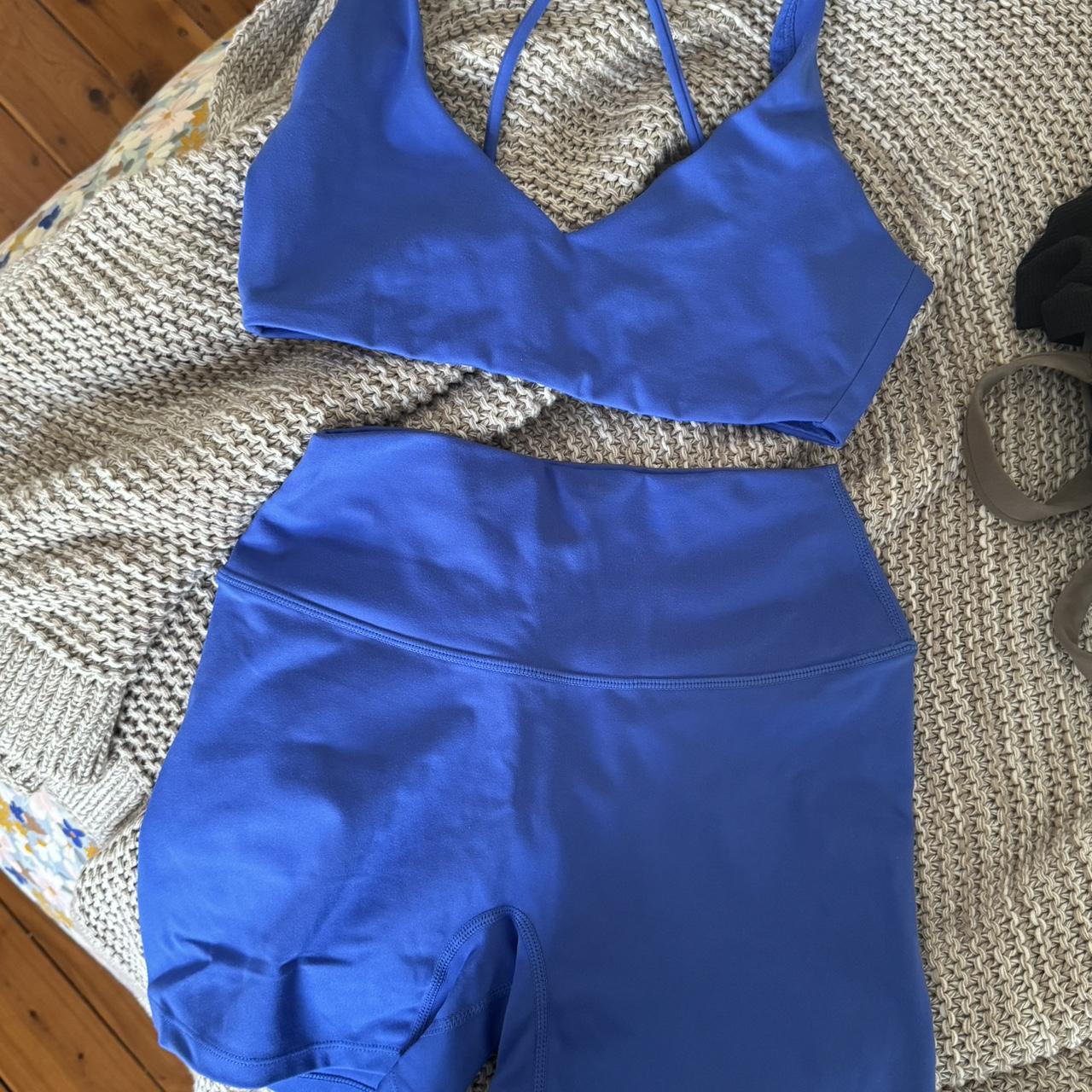 Crop Shop Boutique Royal Blue Set Size Medium.... - Depop