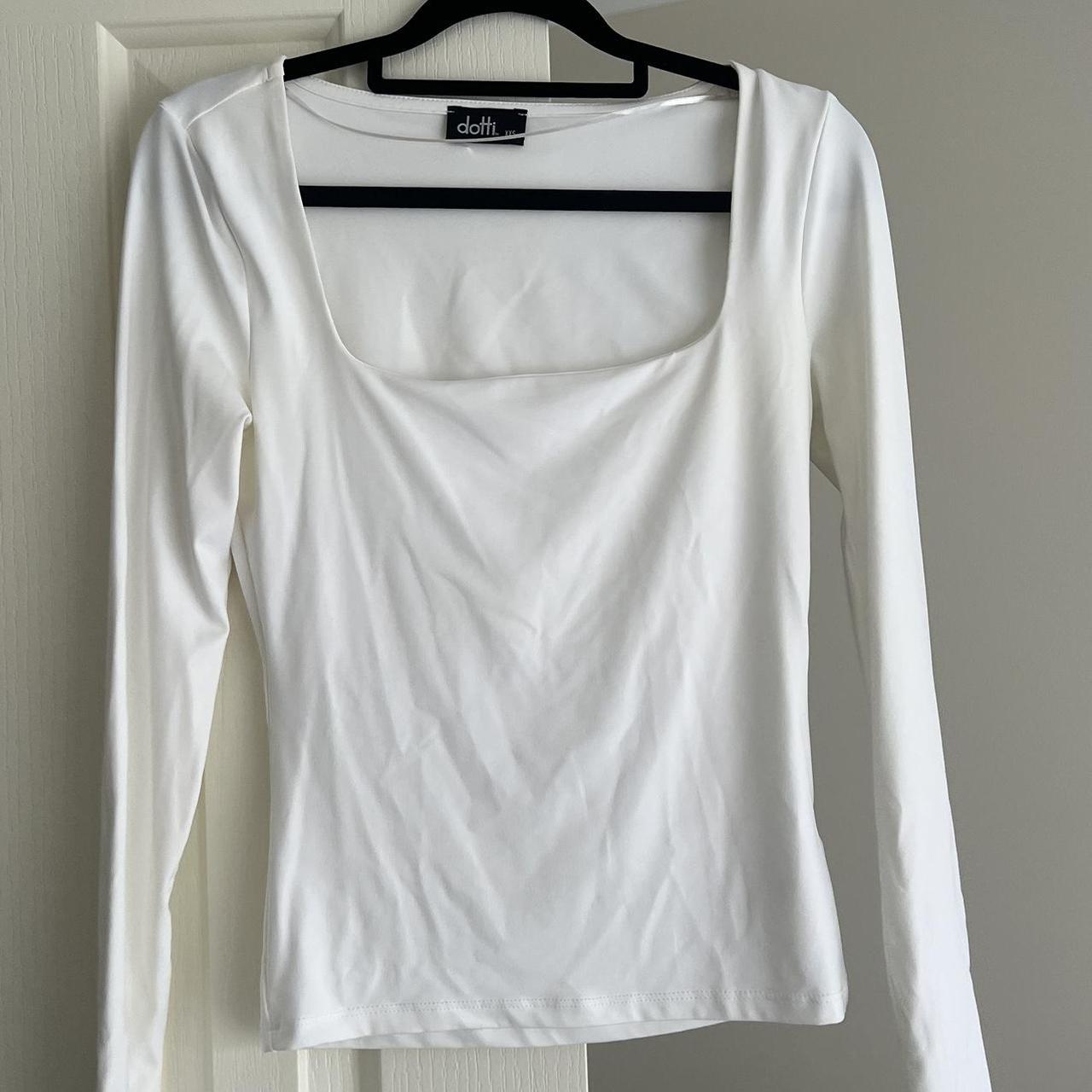 Dotti White Long Sleeve size XXS but super... - Depop