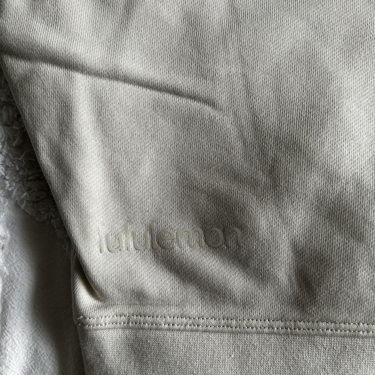Lululemon cream cropped crew neck Size... - Depop
