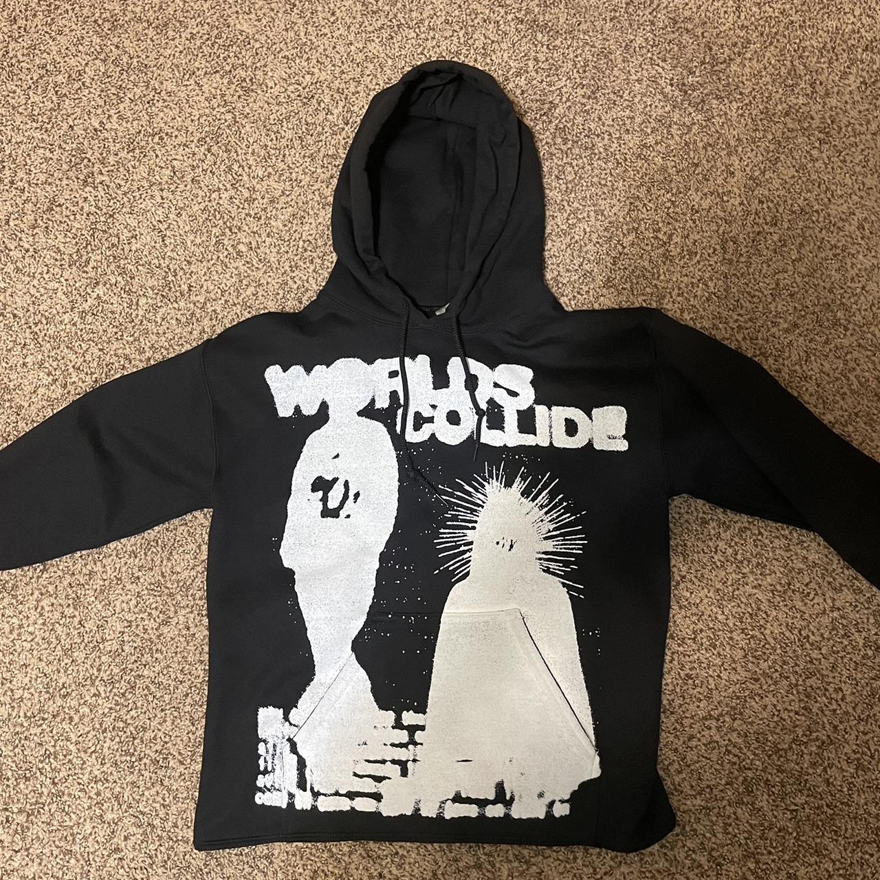 Worlds Collide cropped graphic Streetwear... - Depop