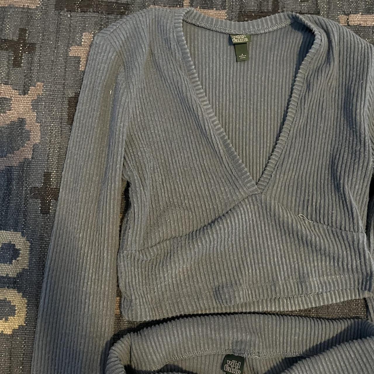 Wild Fable Sweater Set in Dusty Blue Size... | Depop