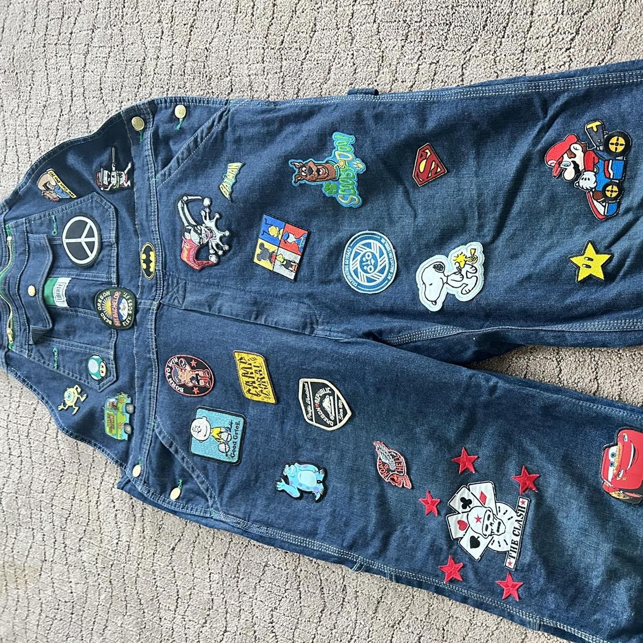 HAND STITCHED PATCHED OVERALLS Over 30 patches ... - Depop